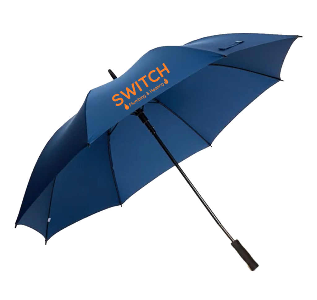 Branded Umbrellas | Navy Blue | No minimum | Custom Print With Logo